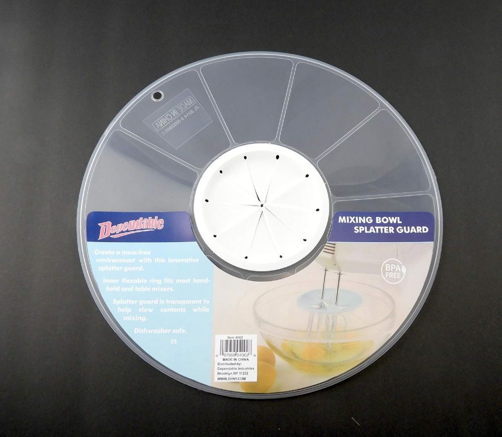 12" Mixing Bowl Splatter Guard Bpa Free Fits Most Hand And Electric ...