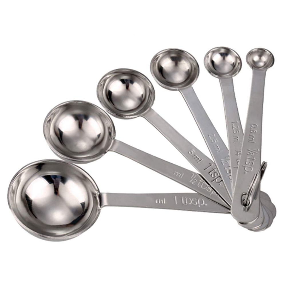 Stainless Steel 18/8 Metal Measuring Spoons Set For Dry Or Liquid ...